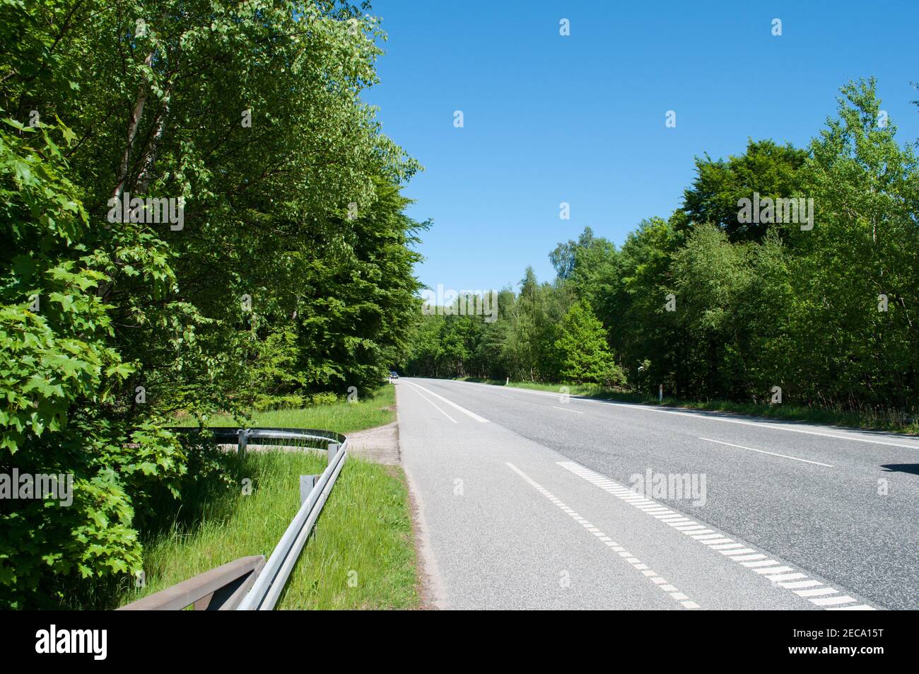 Road near Alleroed in Denmark Stock Photo - Alamy