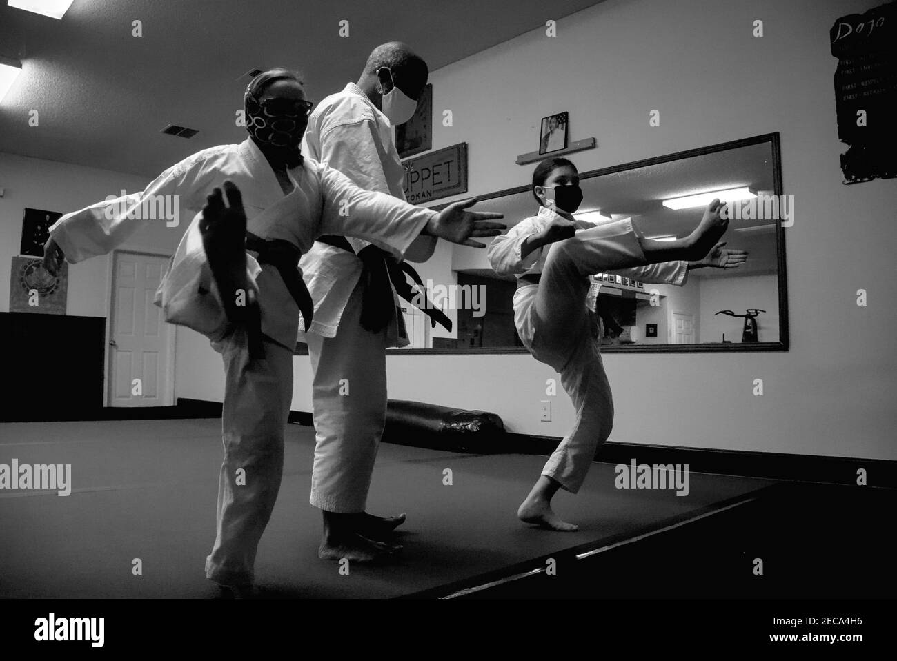 This action photo is of my son and his classmates in a Karate class ...
