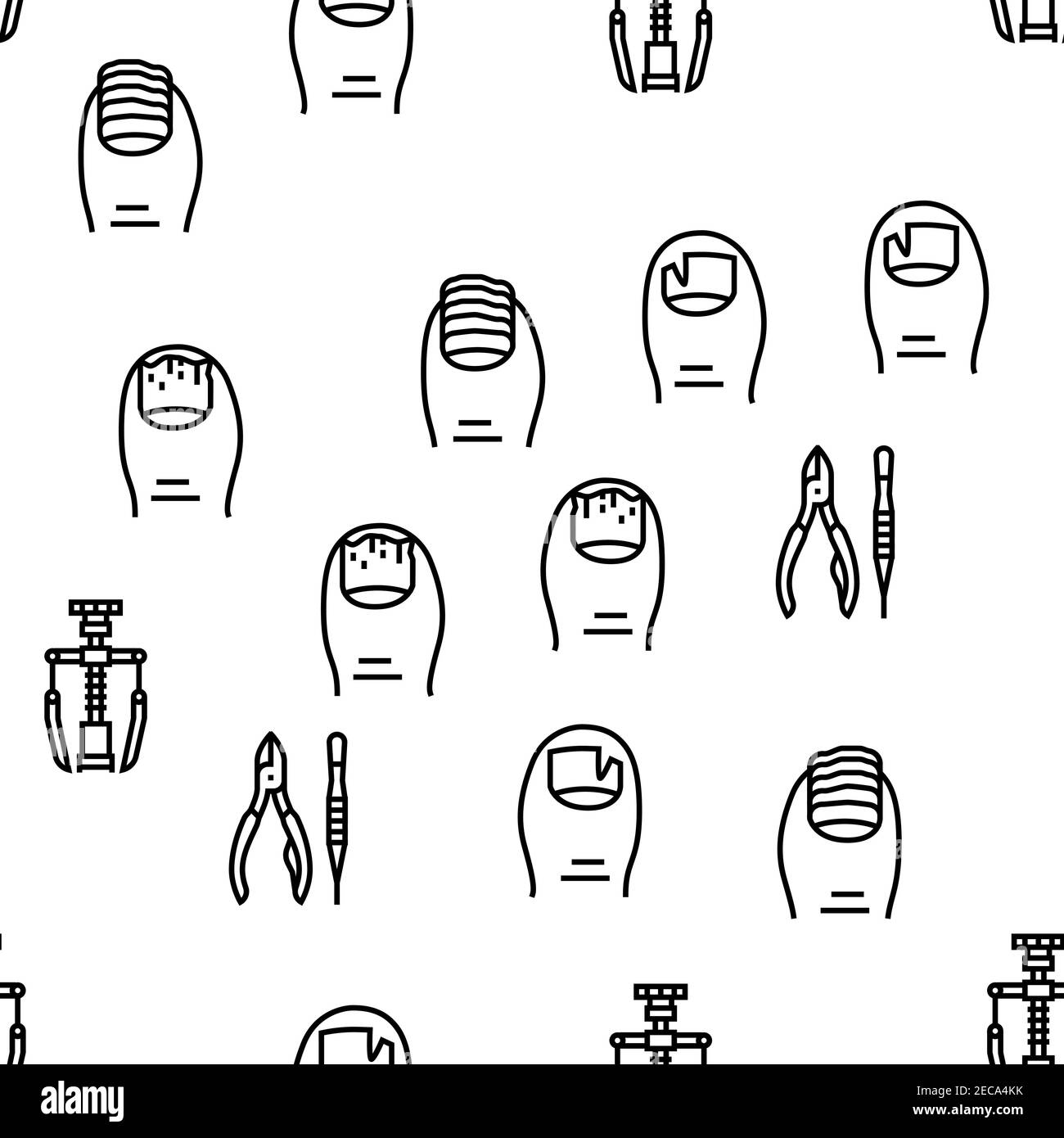Ingrown Nail Disease Vector Seamless Pattern Stock Vector Image & Art ...