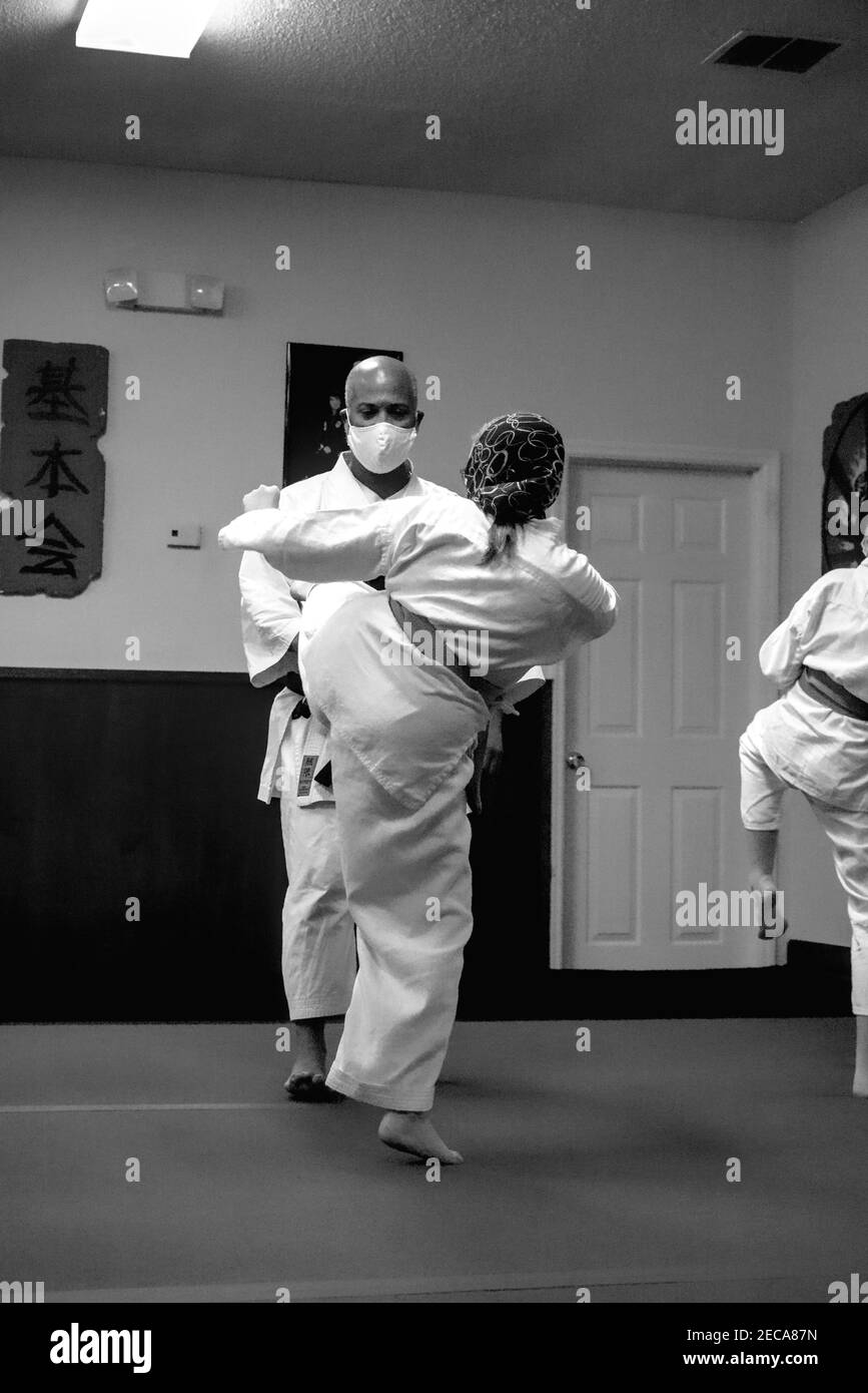 This action photo is of my son and his classmates in a Karate class ...