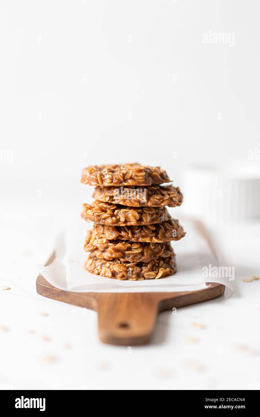 Morning Breakfast Energy Biscuit Cookies With Oats and Peanut Butter ...