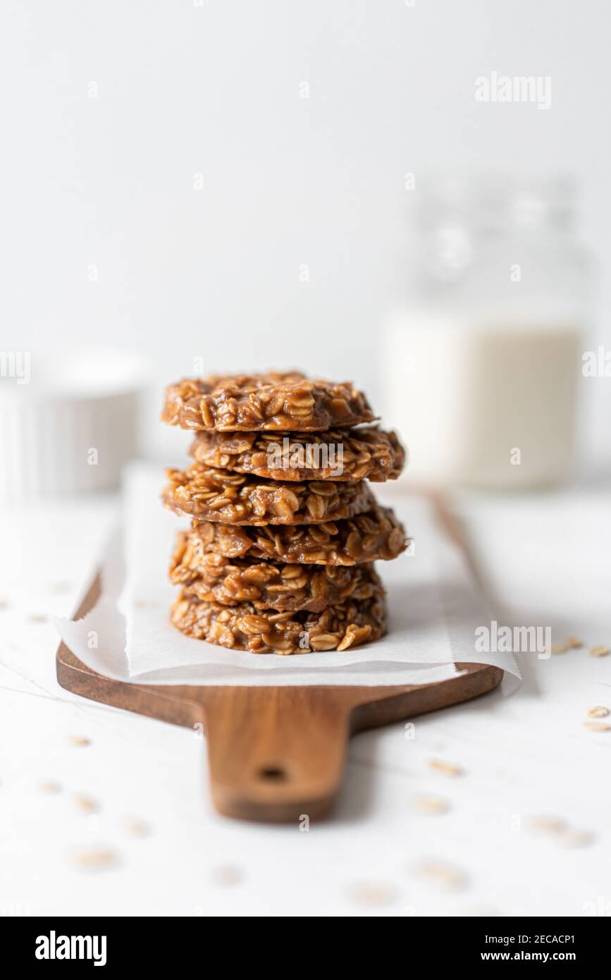 Morning Breakfast Energy Biscuit Cookies With Oats and Peanut Butter ...