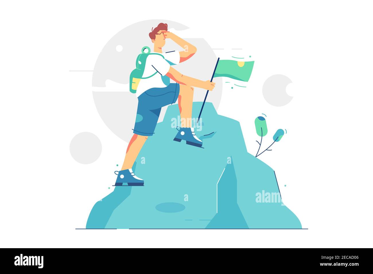 White path top mountain Stock Vector Images - Alamy