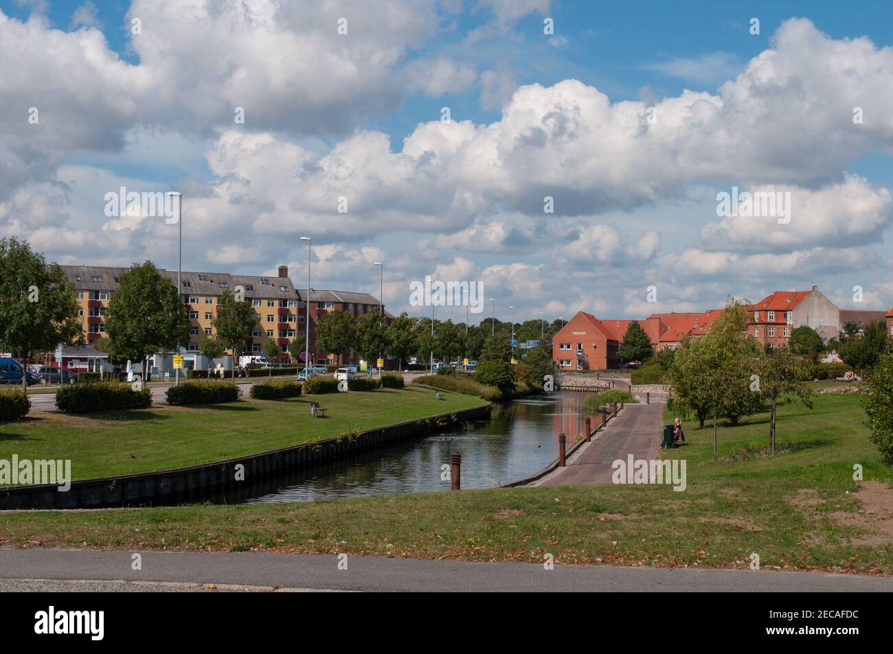 canal in Naestved Denmark Stock Photo - Alamy