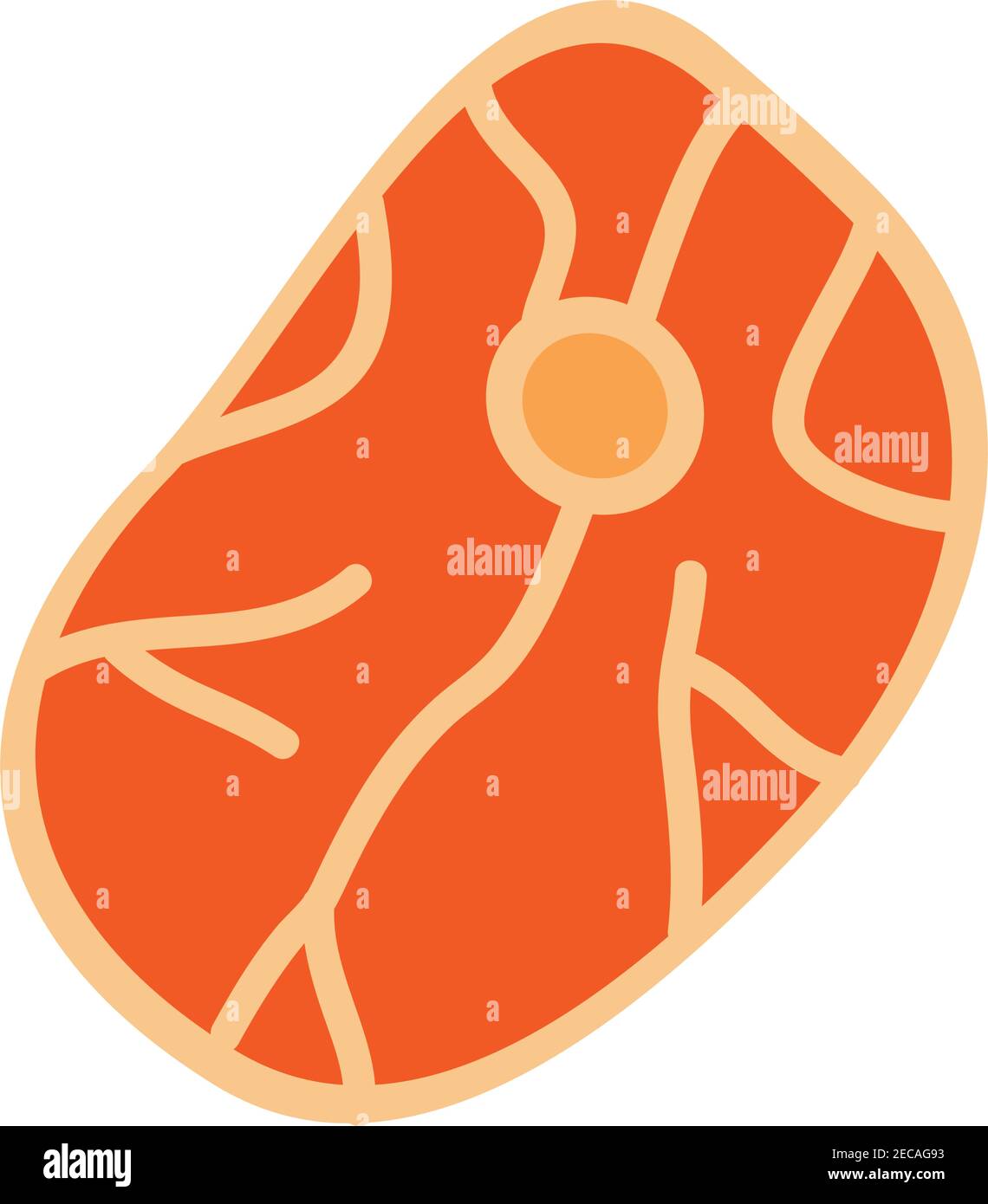 Beef steak vector illustration icon. Raw meat, t-bone steak drawing ...