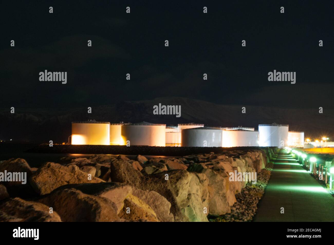 Oil tanks in night hi-res stock photography and images - Alamy