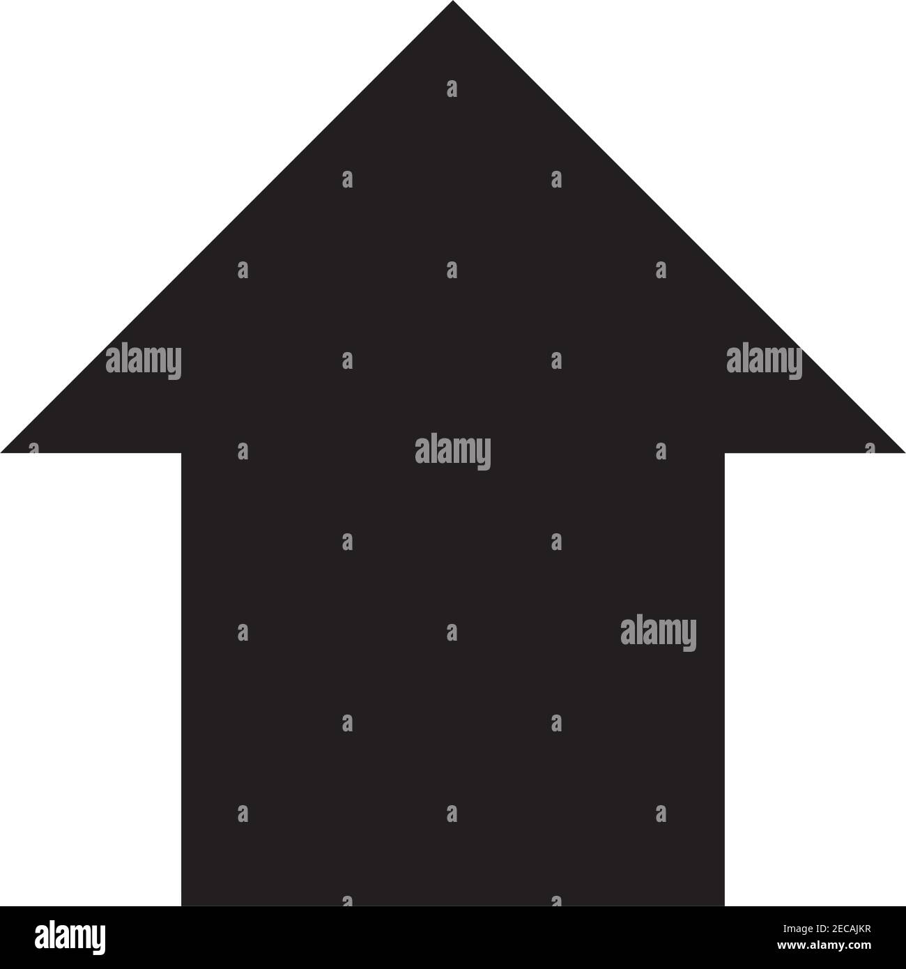 Up arrow symbol icon vector for web and application in a black flat ...