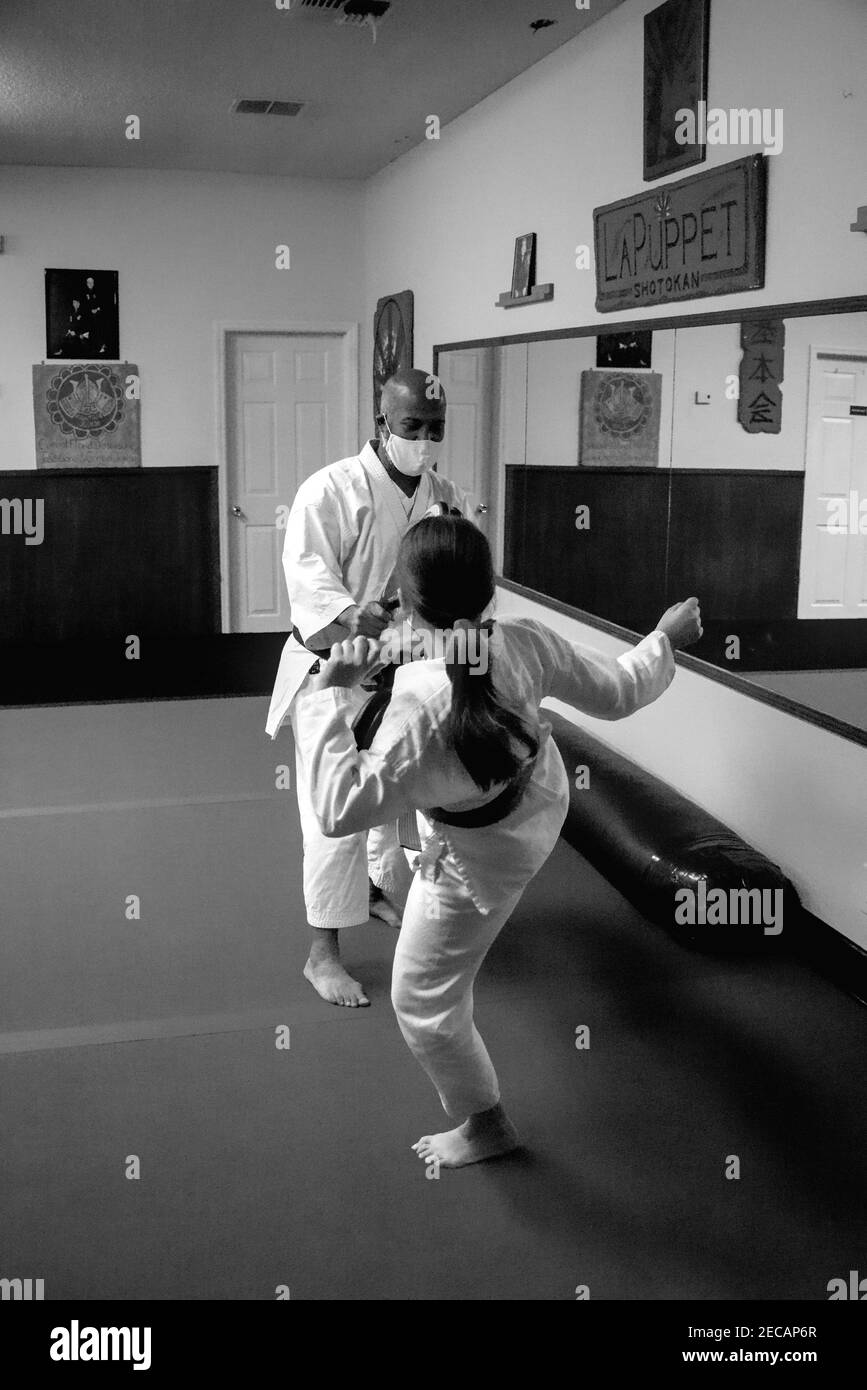 This action photo is of my son and his classmates in a Karate class ...