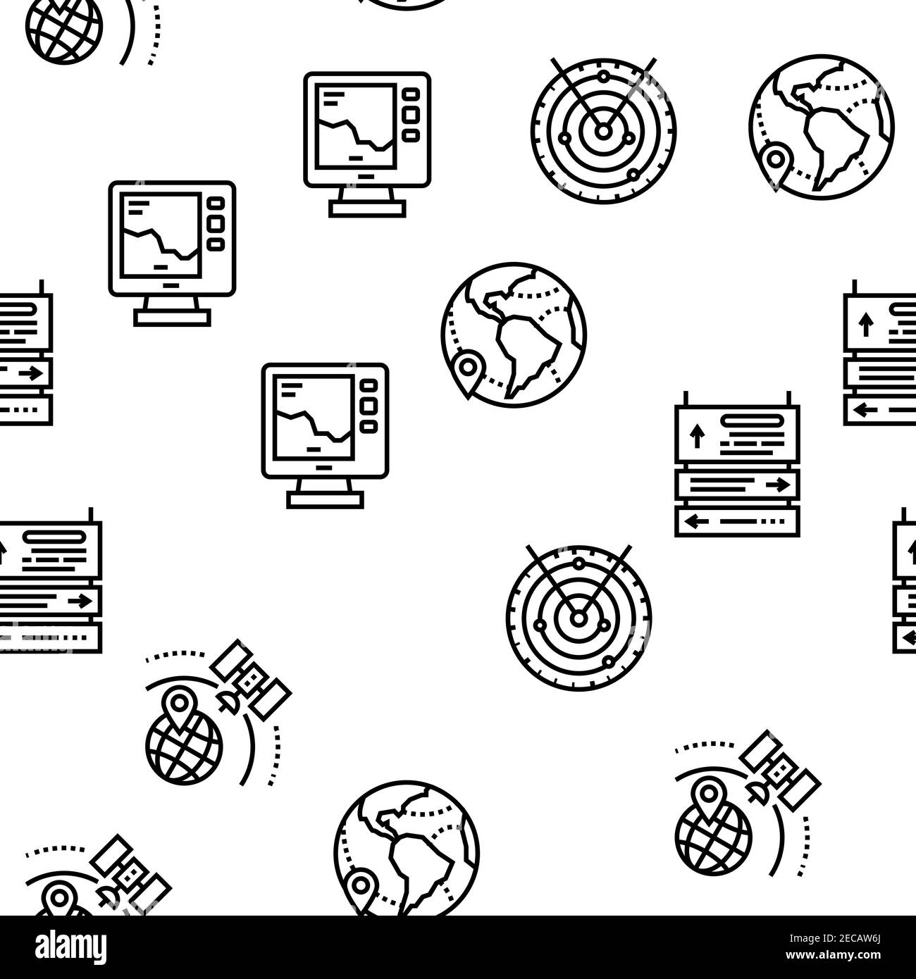 Map Location System Vector Seamless Pattern Stock Vector Image & Art ...