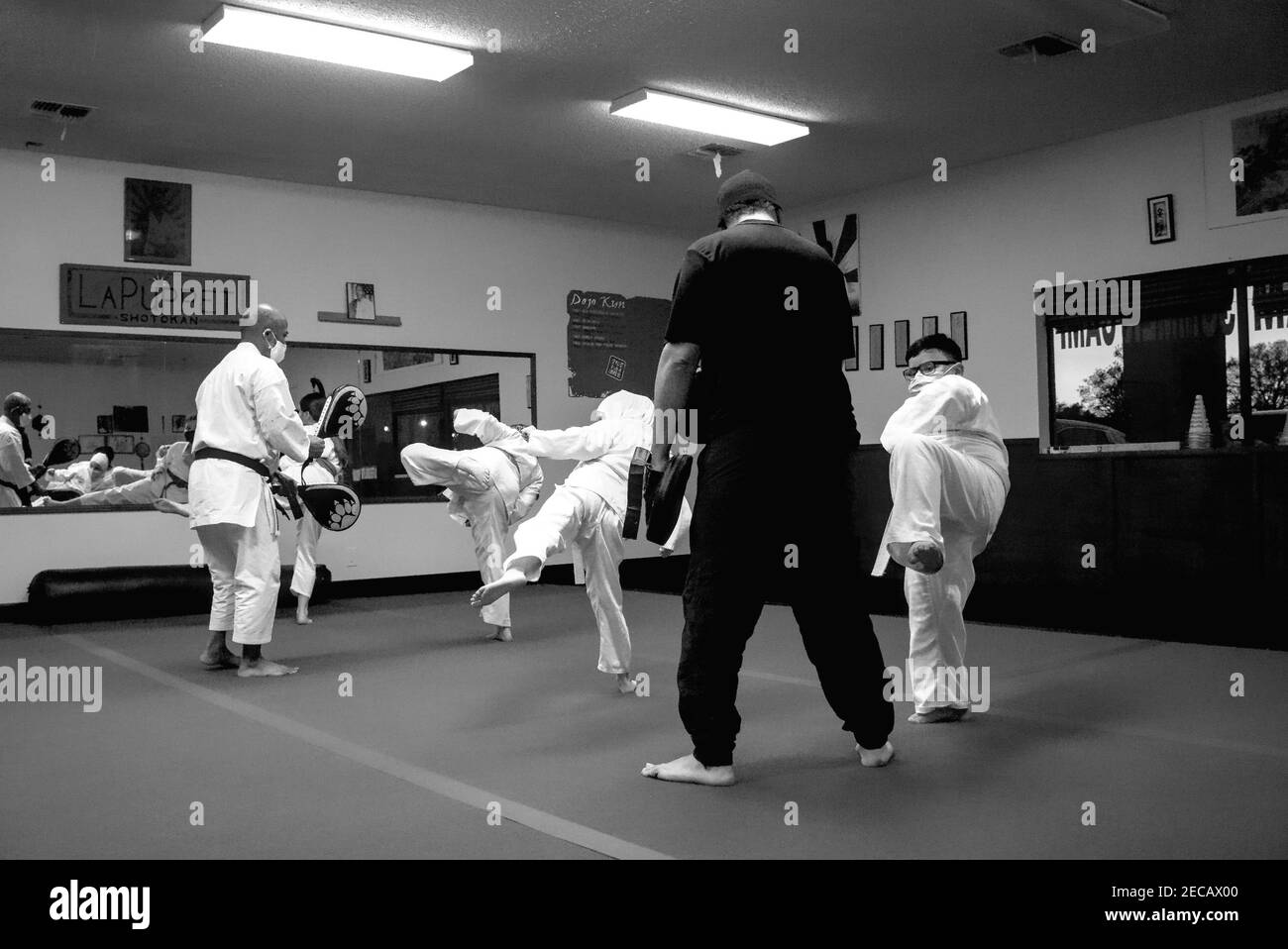This action photo is of my son and his classmates in a Karate class ...