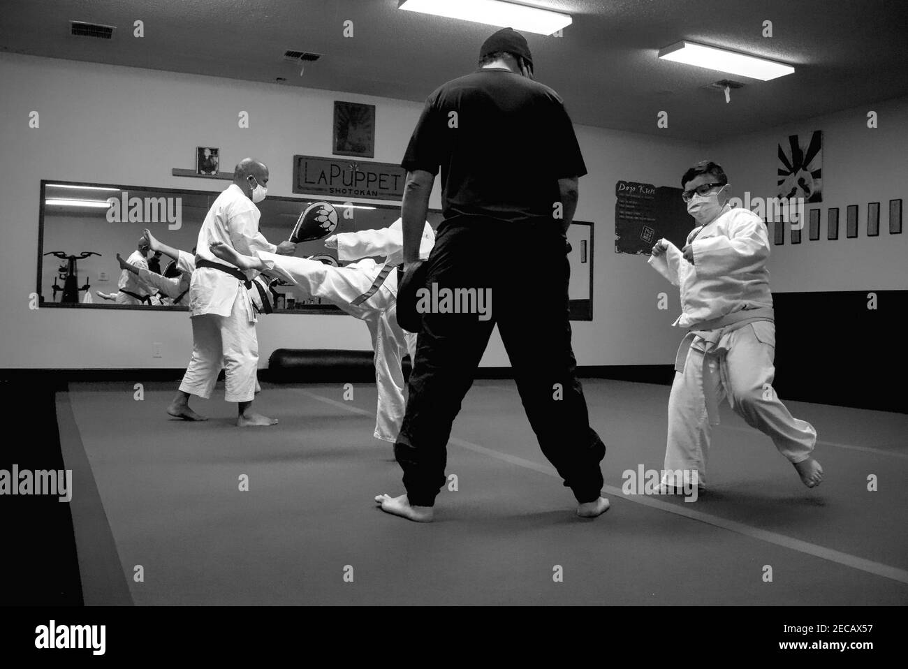 This action photo is of my son and his classmates in a Karate class ...