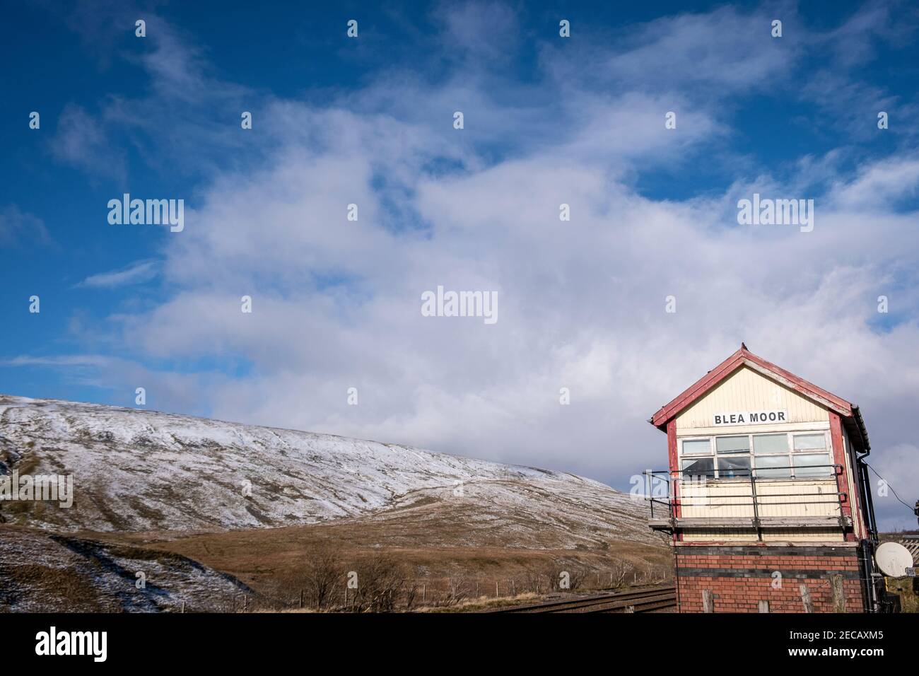 Blea Moor signal box near Ribblehead in The Yorkshire Dales National ...
