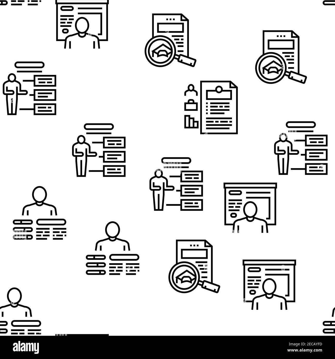 About Me Presentation Vector Seamless Pattern Stock Vector Image & Art ...