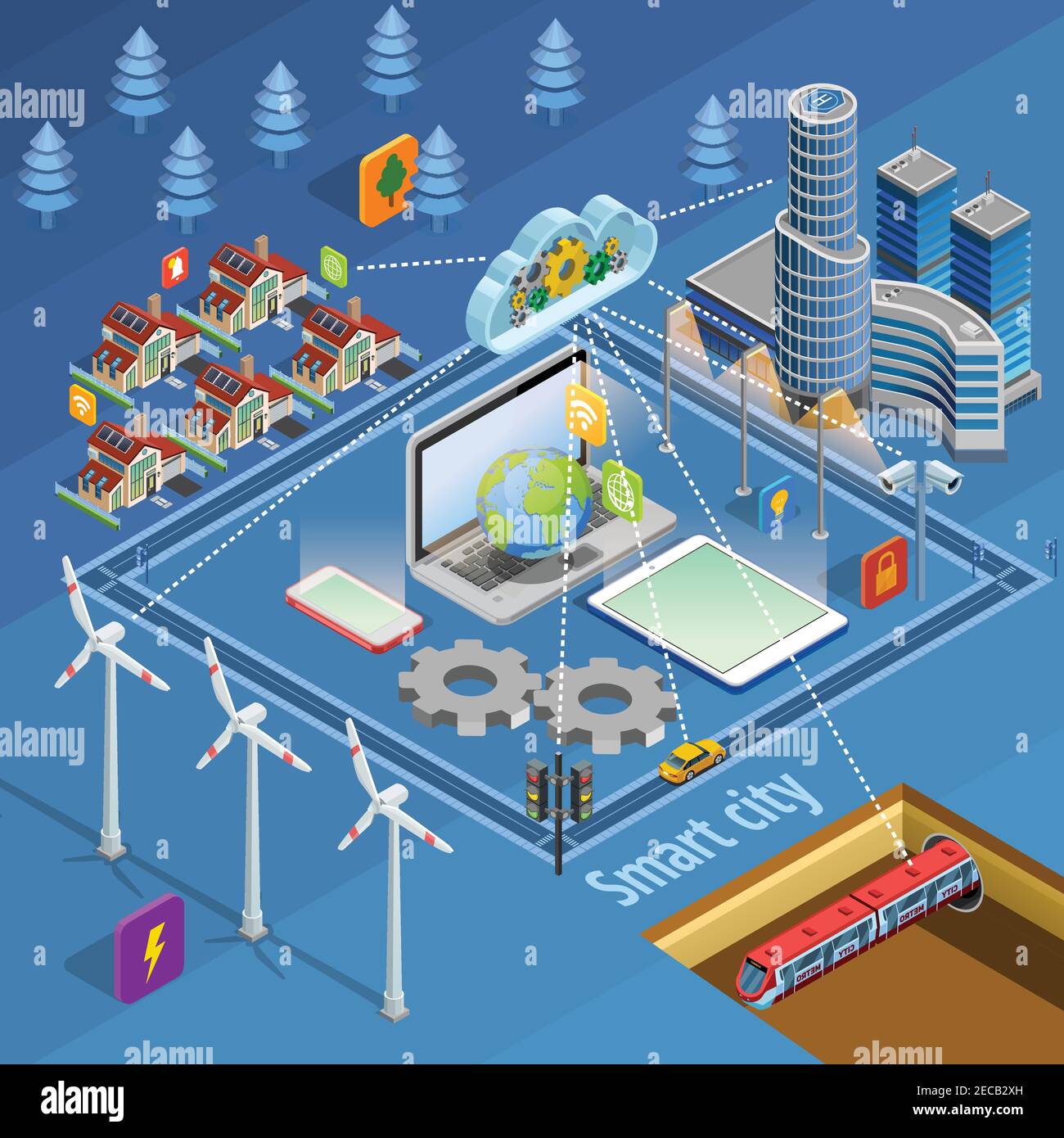 Smart city internet of thing solutions managing safety energy supply ...