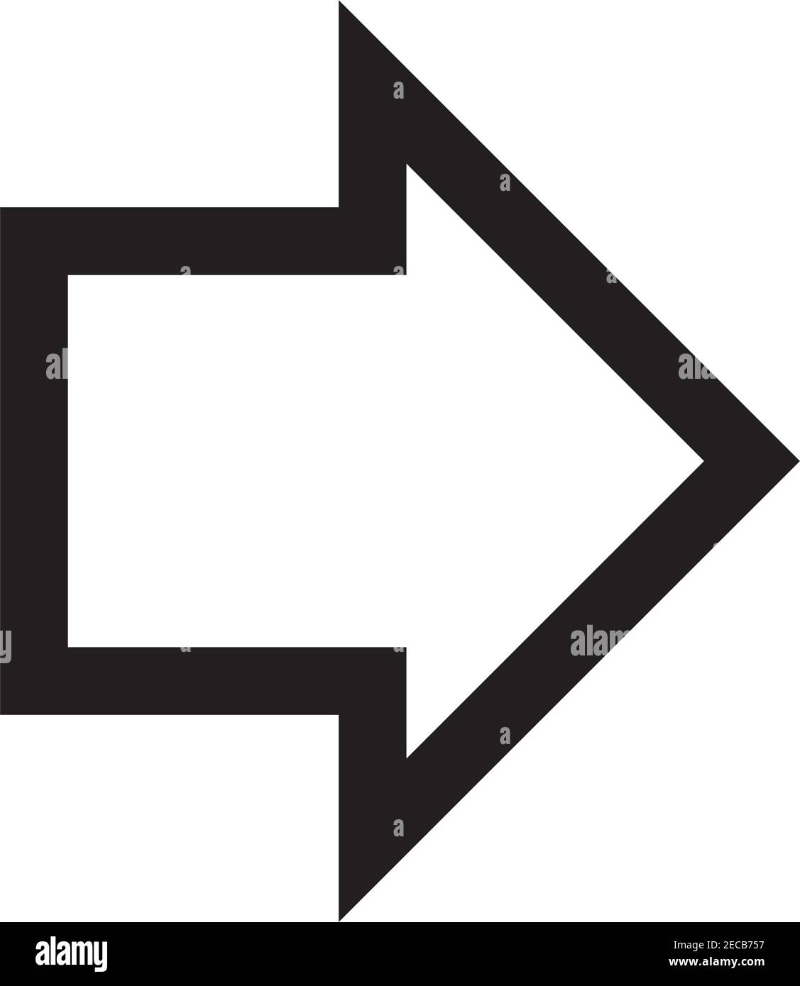 Right arrow symbol icon vector for web and application in a black flat ...