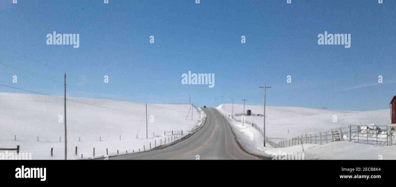 Rural Winter Scene Stock Photo - Alamy
