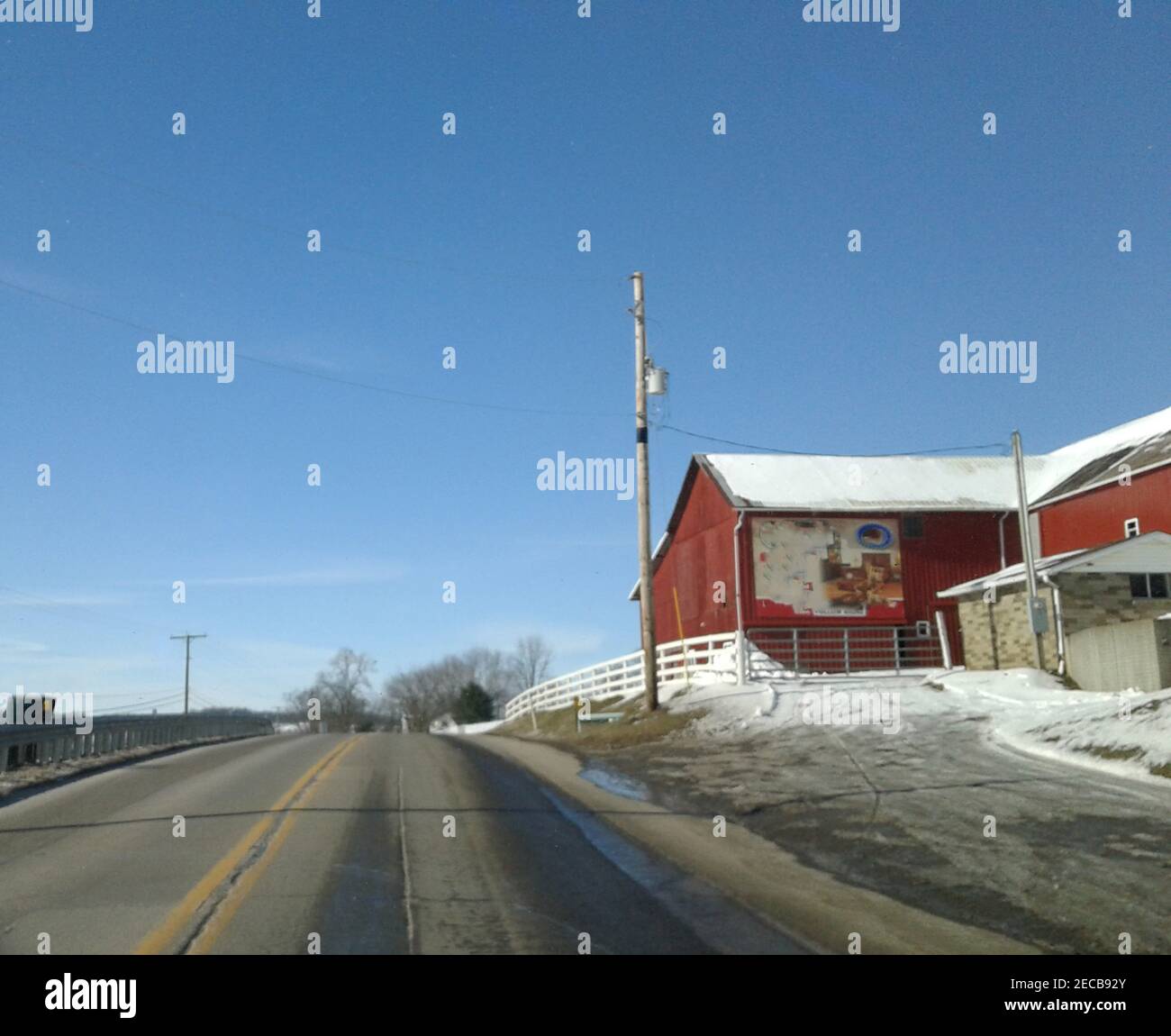 Rural Winter Scene Stock Photo - Alamy
