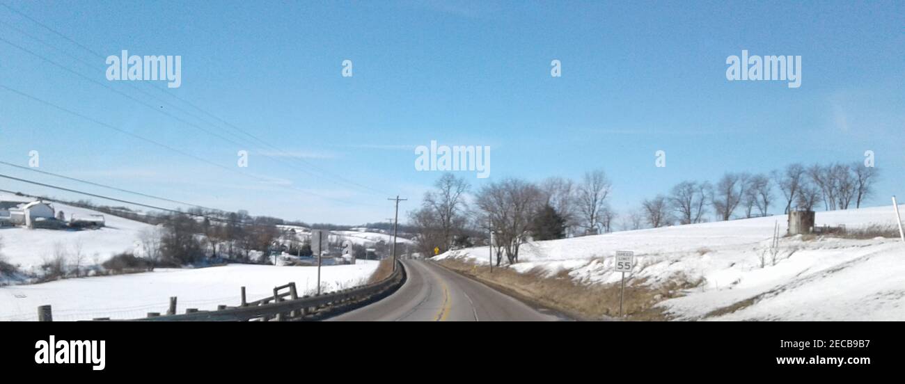 Rural Winter Scene Stock Photo - Alamy