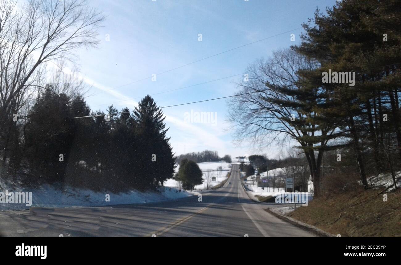 Rural Winter Scene Stock Photo - Alamy