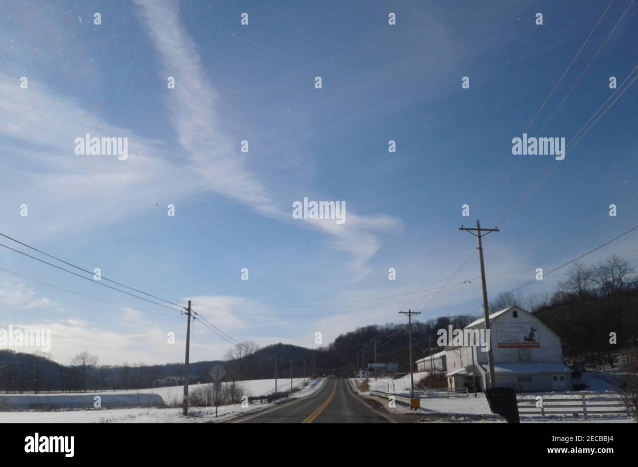 Rural Winter Scene Stock Photo - Alamy