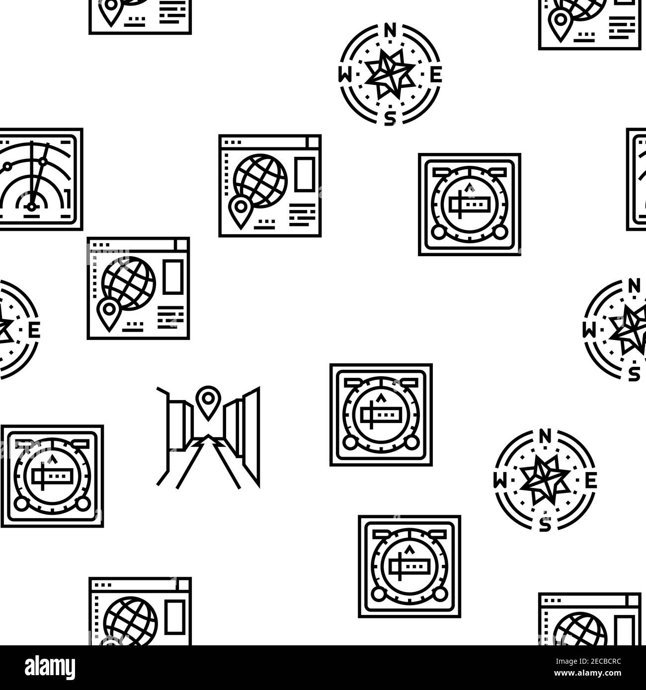 Map Location System Vector Seamless Pattern Stock Vector Image & Art ...