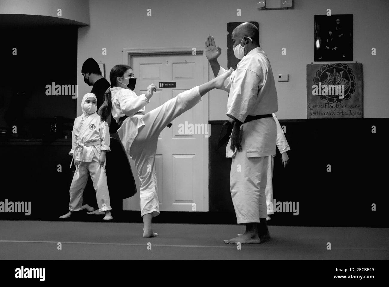 This action photo is of my daughter and her classmates in a Karate ...