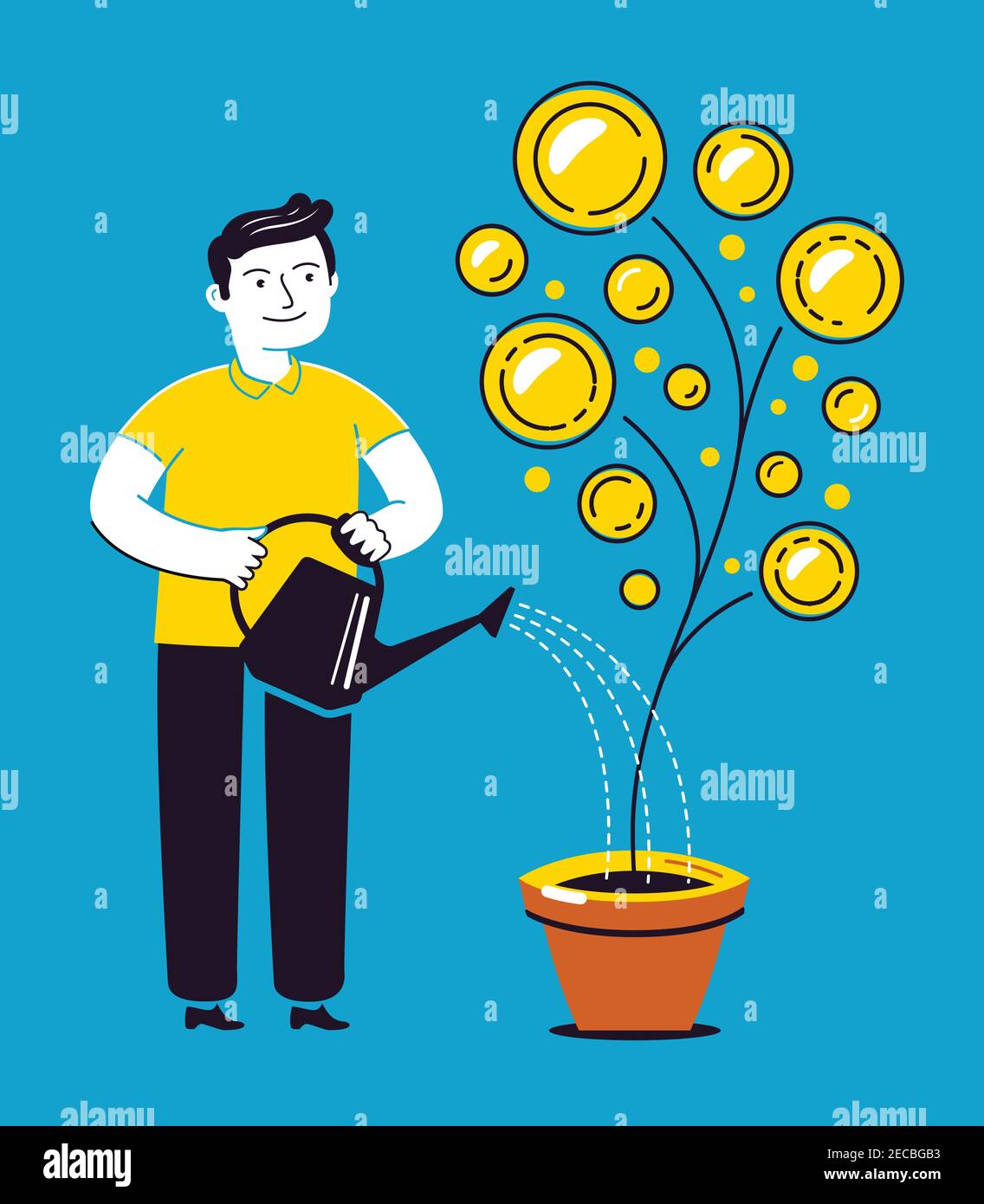 Trading on the water Stock Vector Images - Alamy