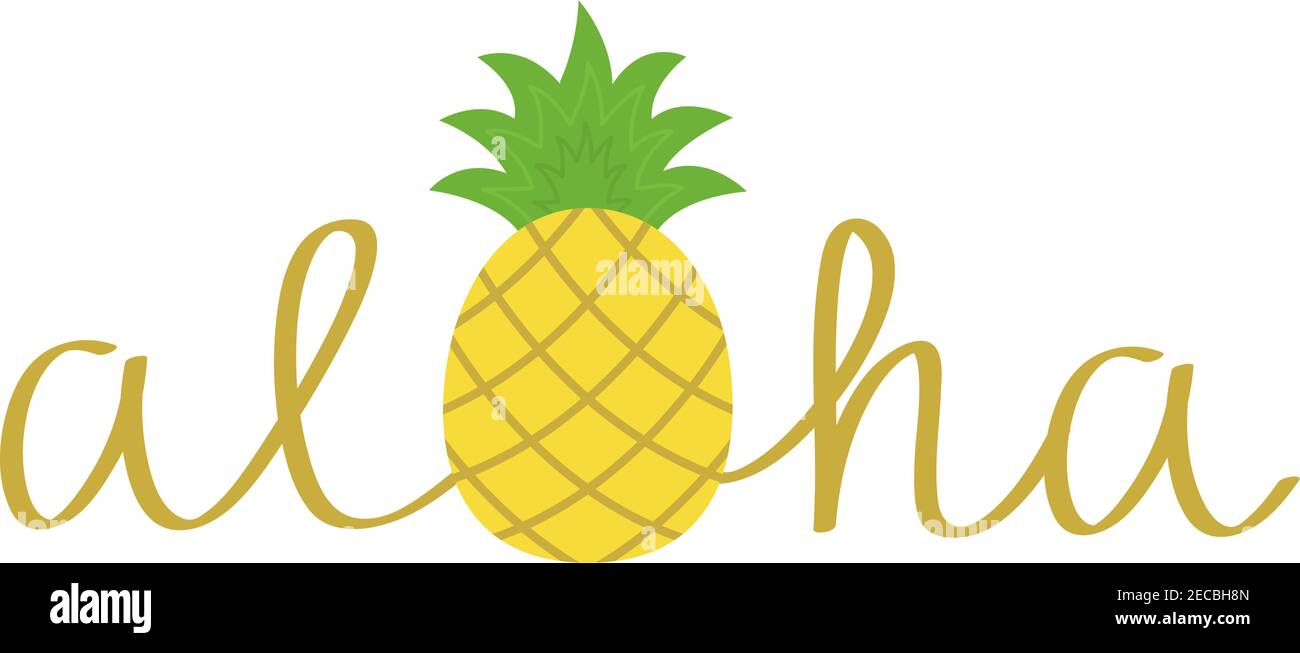 Vector illustration of aloha word Stock Vector Images - Alamy