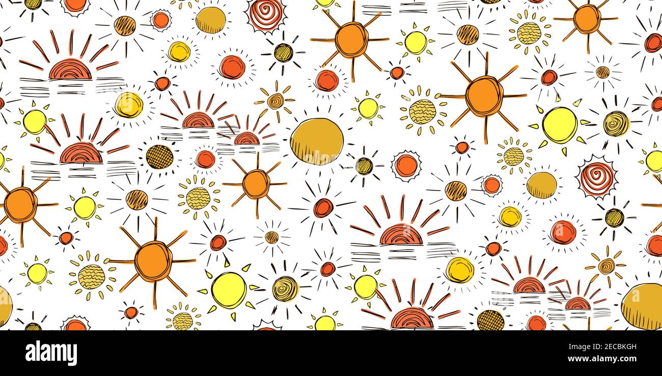 Seamless background of sun symbols Stock Vector Image & Art - Alamy
