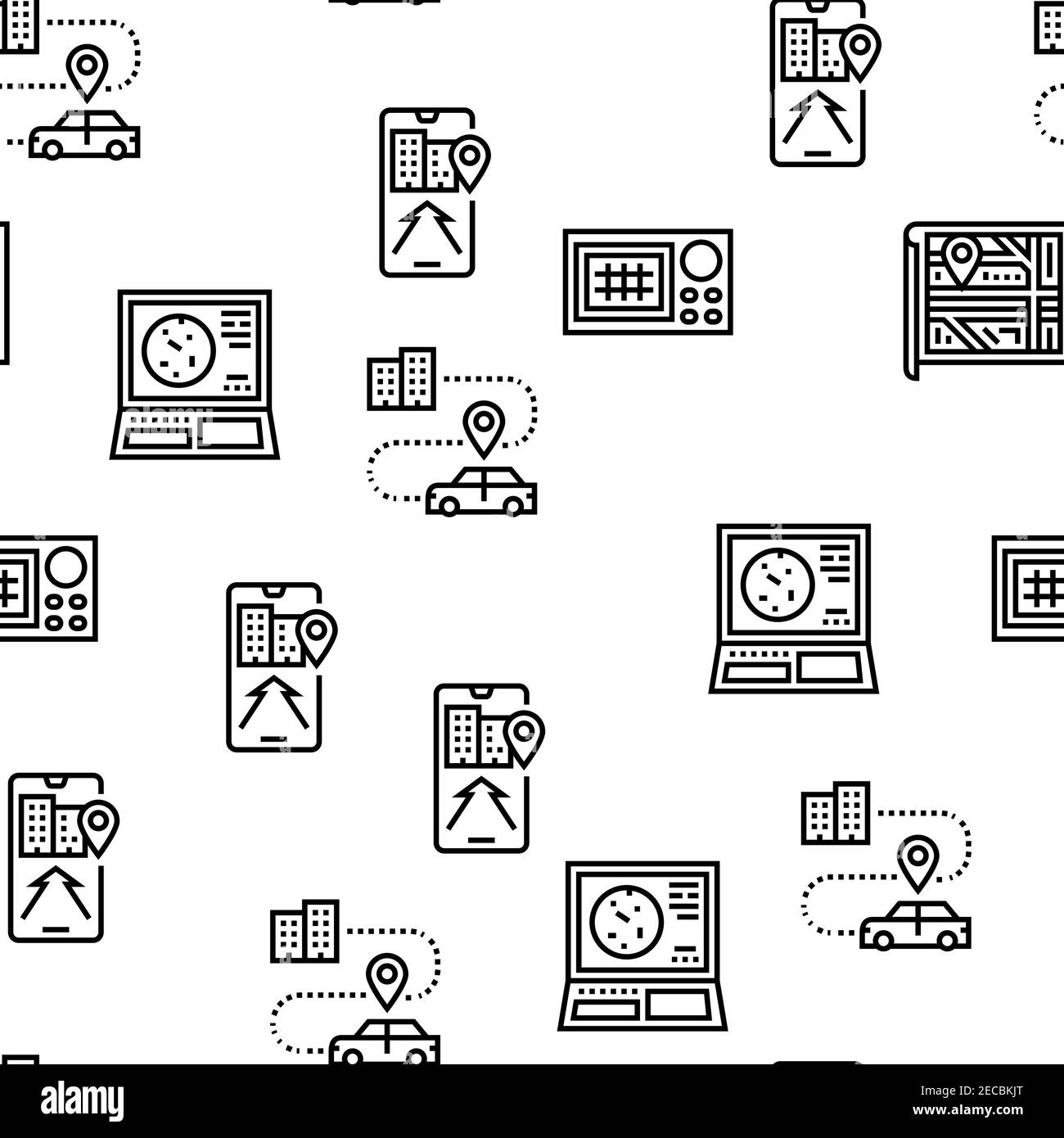 Map Location System Vector Seamless Pattern Stock Vector Image & Art ...