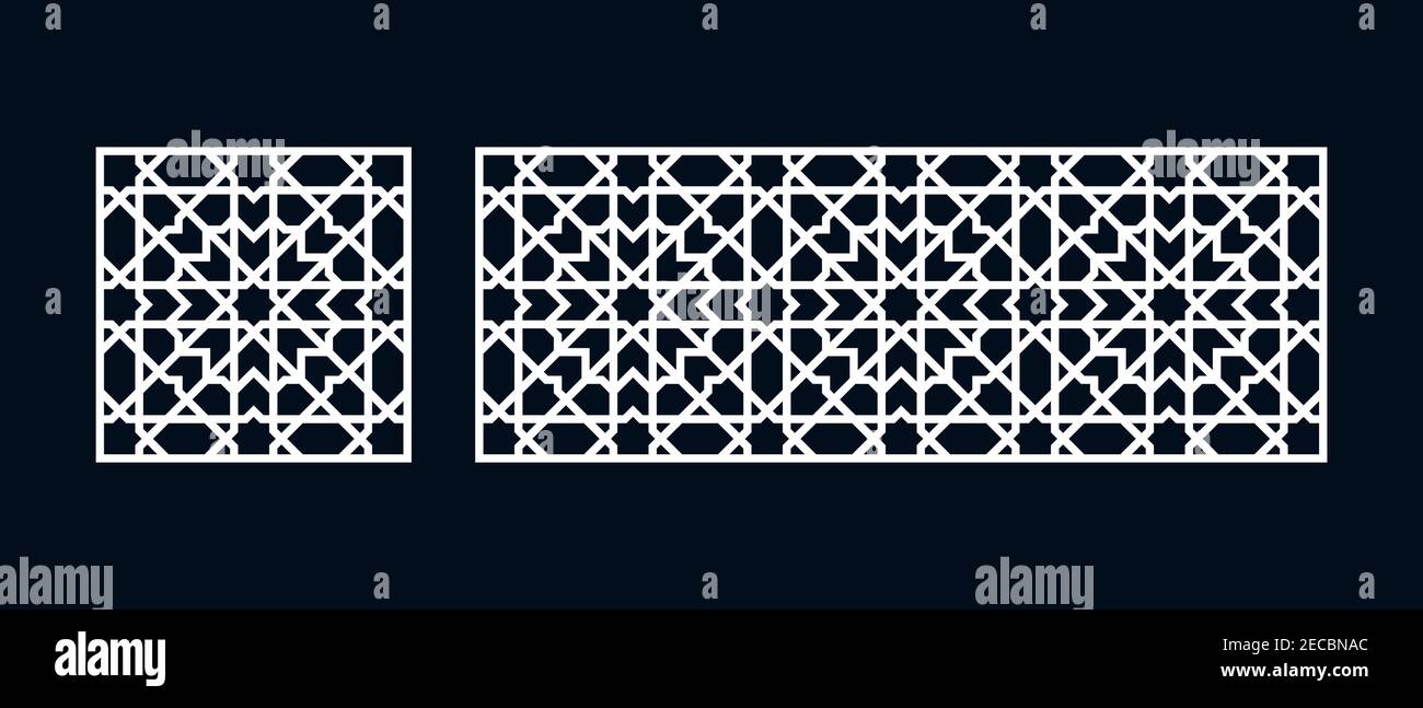 Set of templates of Islamic pattern for laser cutting or paper cut ...
