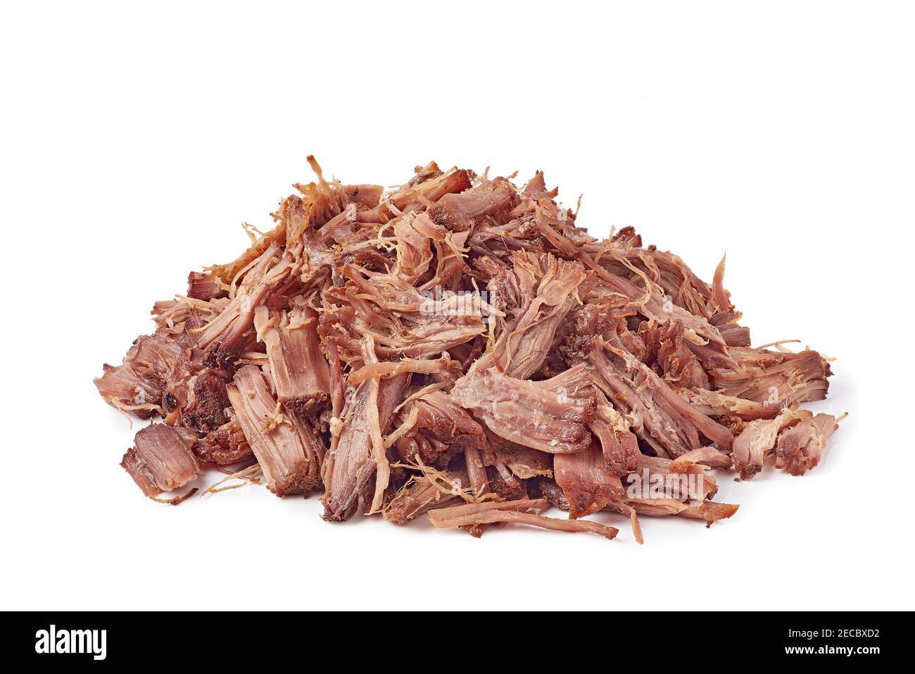 Heap of shredded beef on white Stock Photo - Alamy