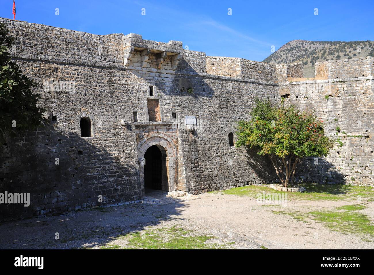 Fortress castle of Ali Pasha Tepelena at Porto Palermo in Albania Stock ...