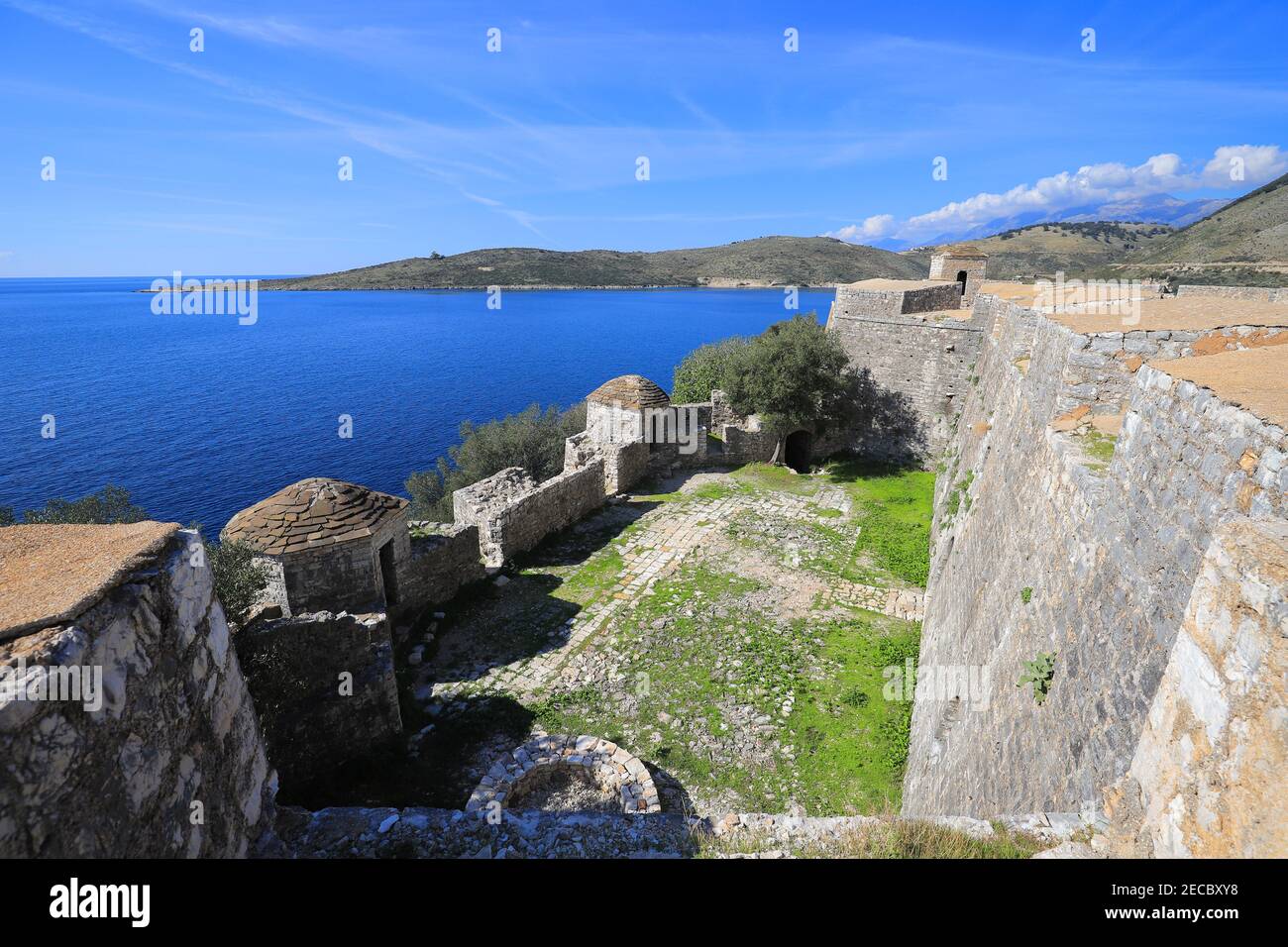 Fortress castle of Ali Pasha Tepelena at Porto Palermo in Albania Stock ...