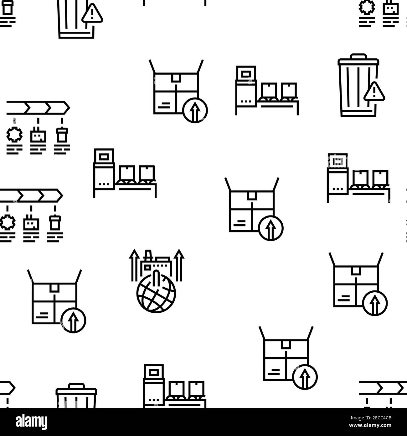 Circular And Linear Economy Model Icons Set Vector Stock Vector Image ...