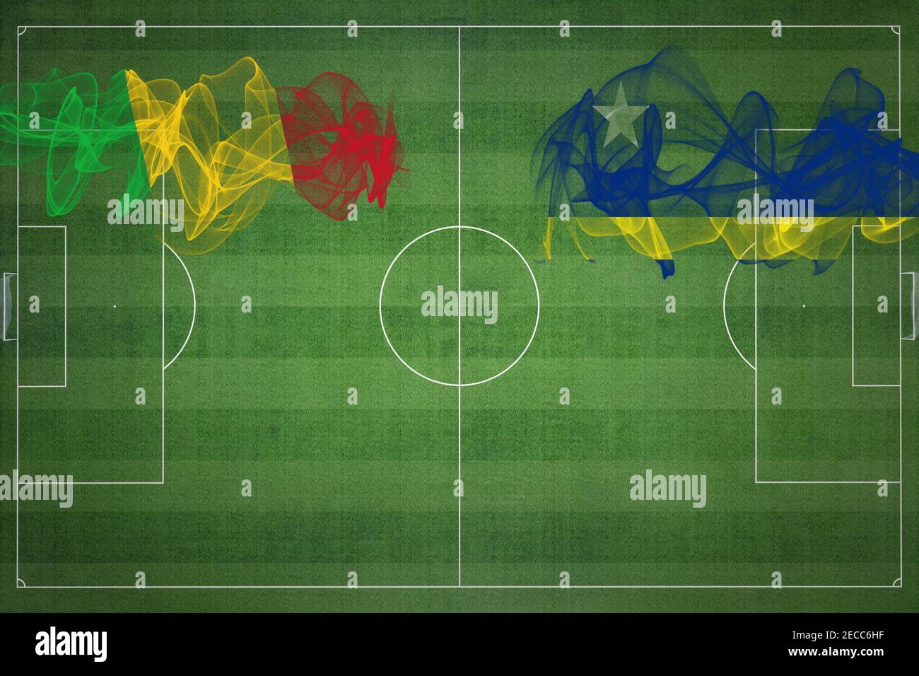 Mali vs Curacao Soccer Match, national colors, national flags, soccer ...