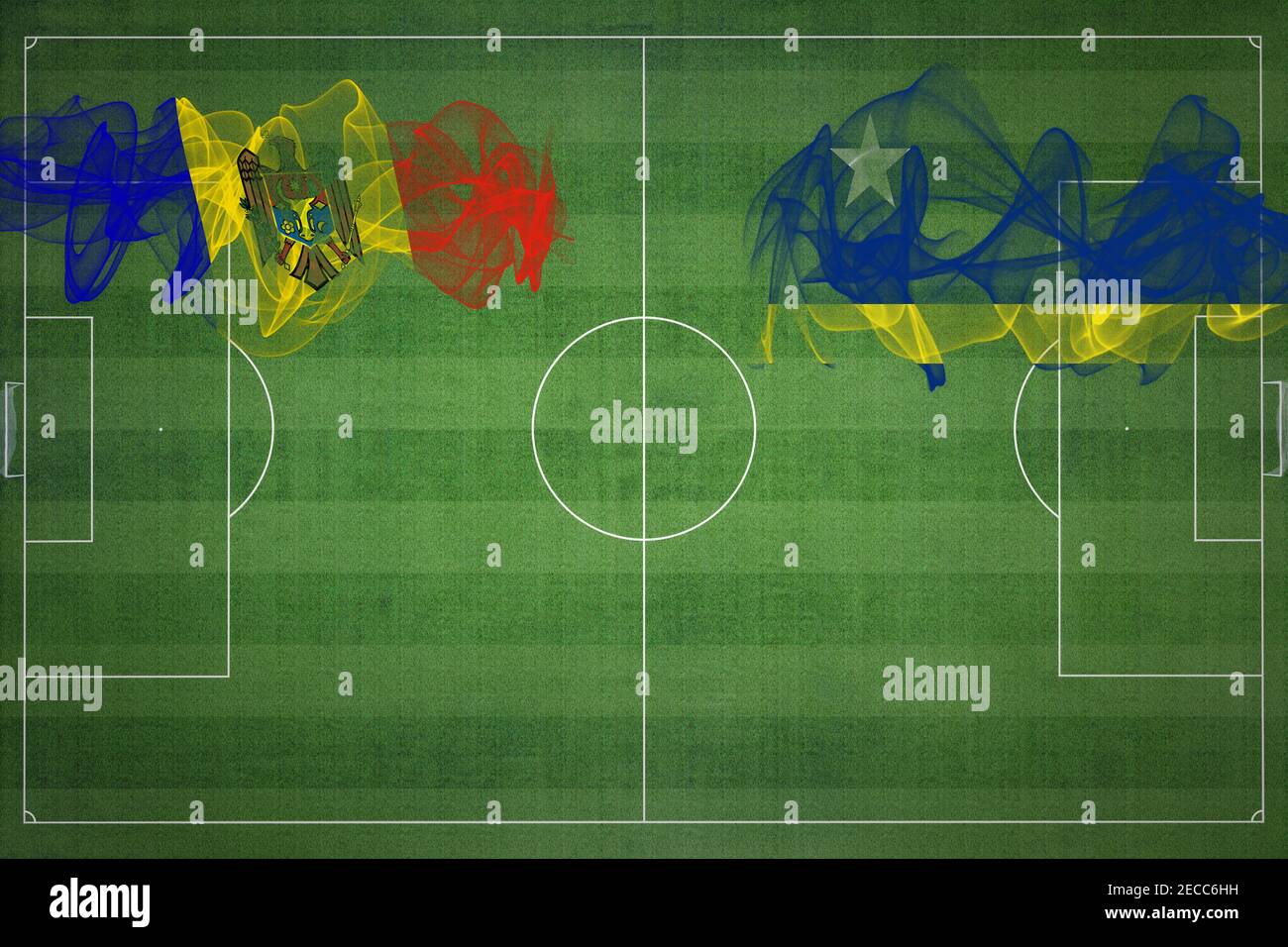 Moldova vs Curacao Soccer Match, national colors, national flags ...