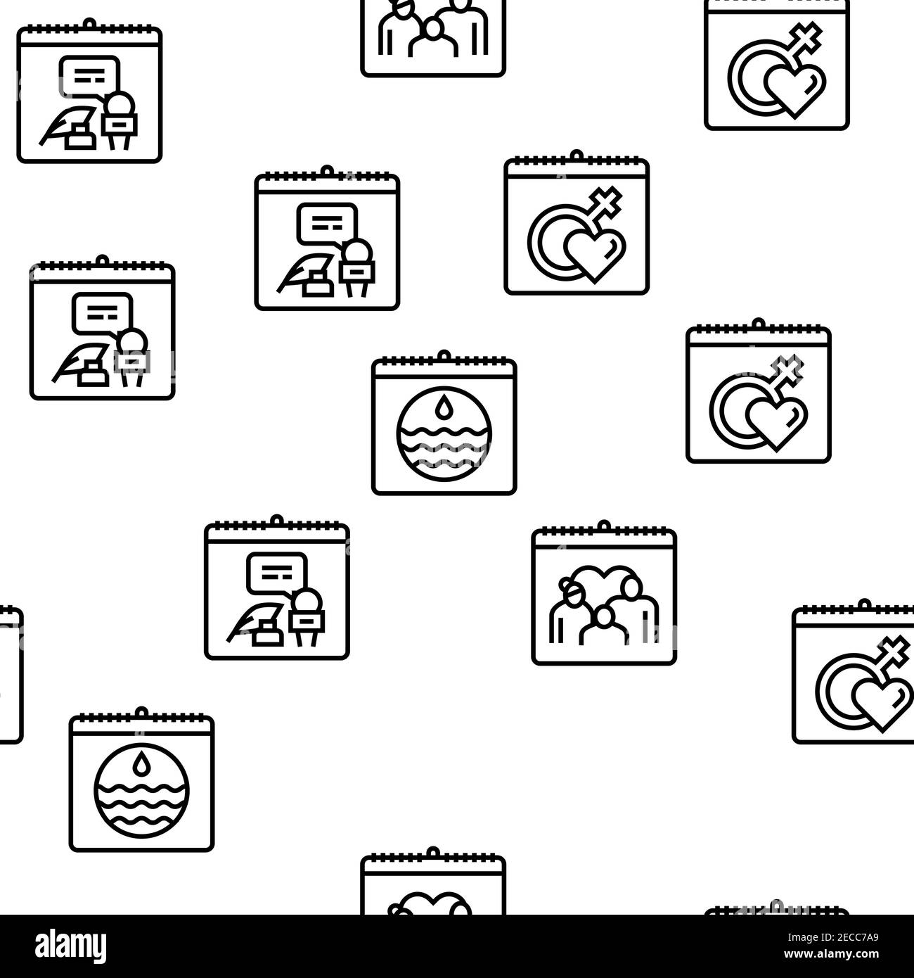 World Holidays Event Vector Seamless Pattern Stock Vector Image & Art ...