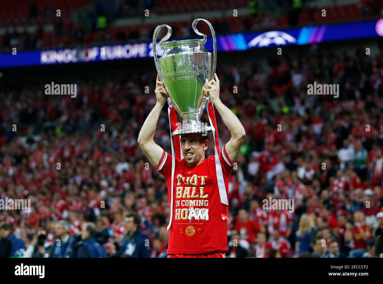 Franck Ribery Champions League Trophy High Resolution Stock Photography ...