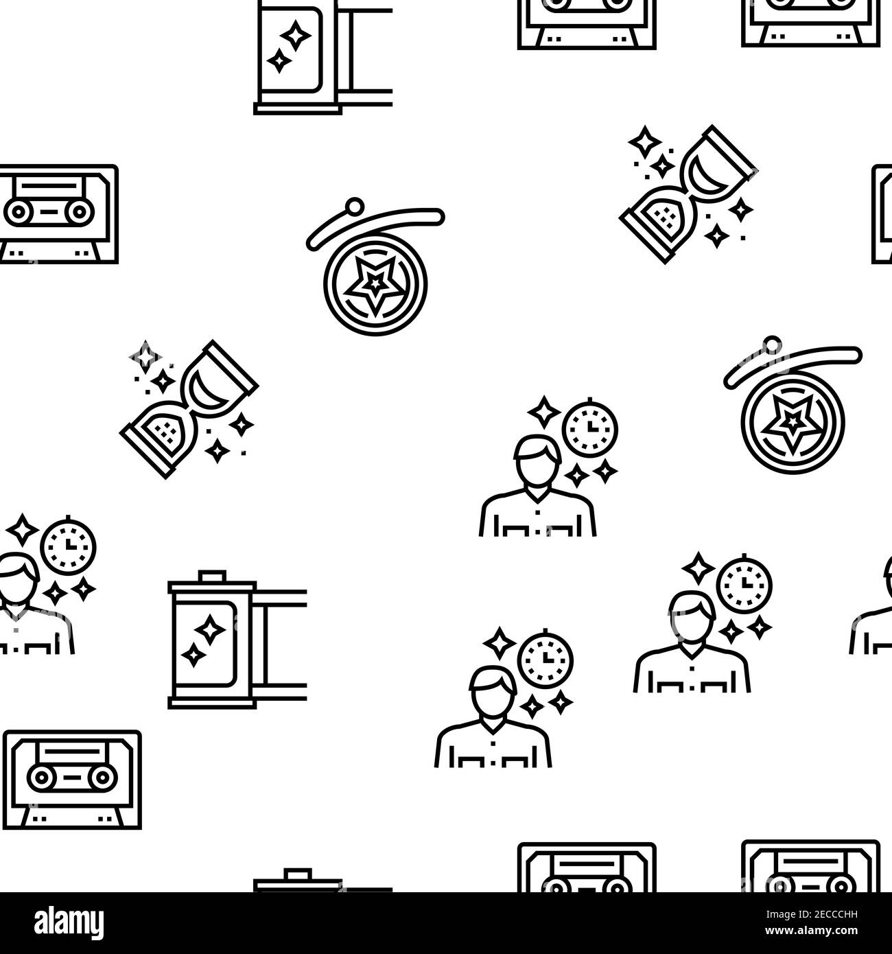 Nostalgia And Memory Vector Seamless Pattern Stock Vector Image & Art ...