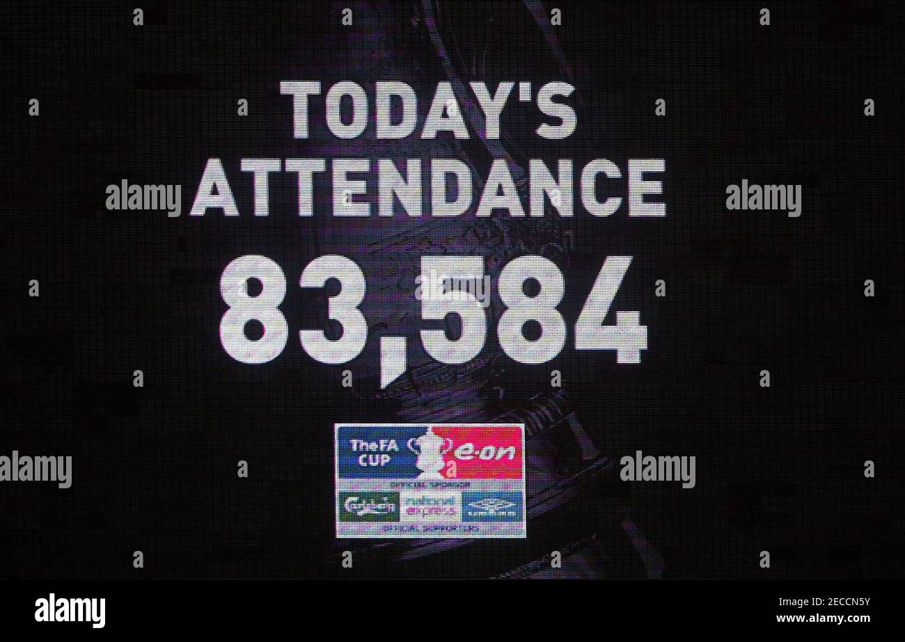 The scoreboard at wembley hi-res stock photography and images - Alamy