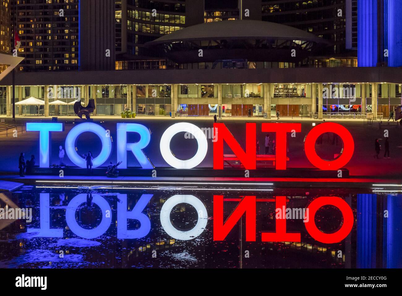 Toronto sign night hi-res stock photography and images - Alamy