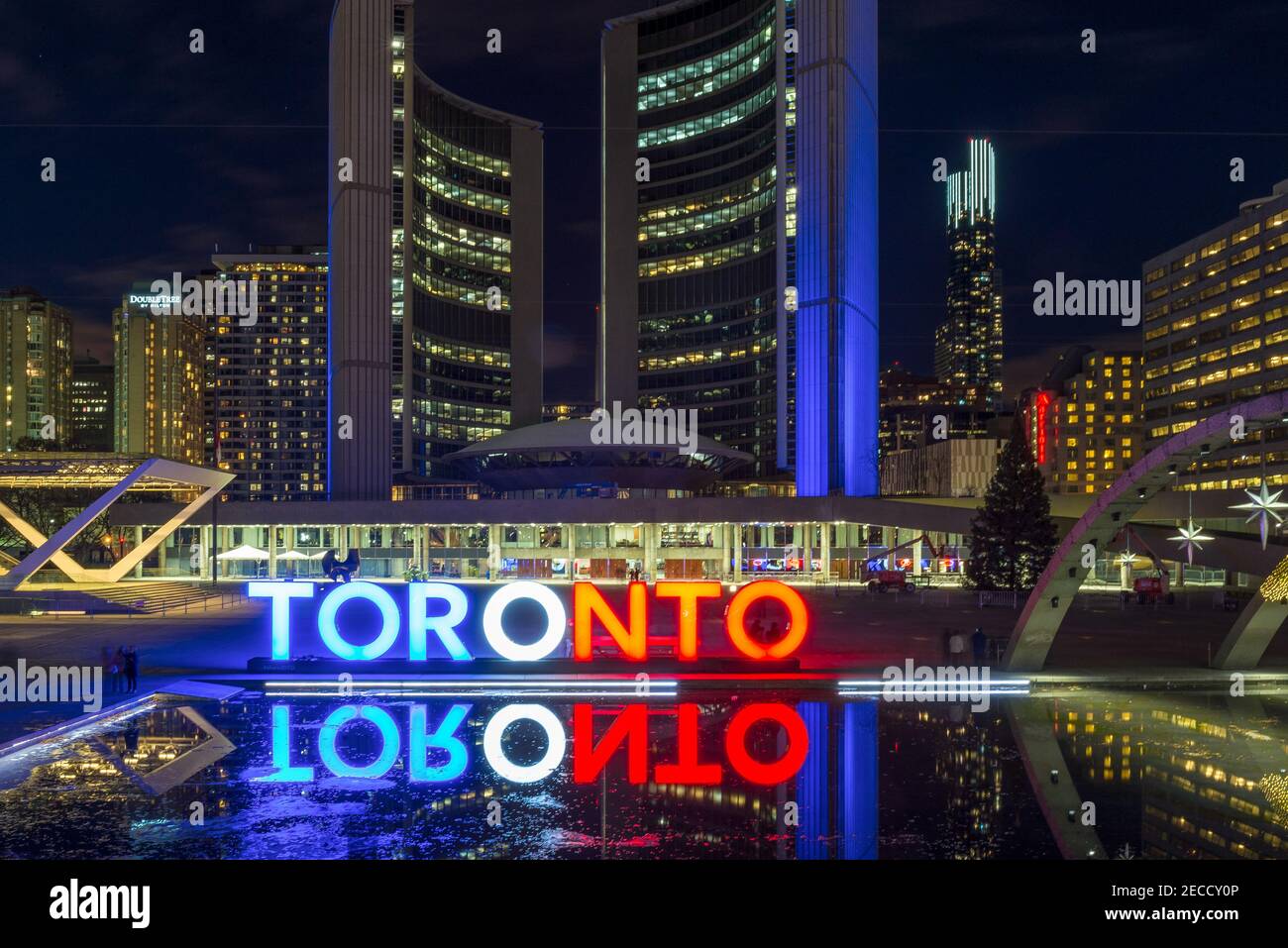 Toronto sign night hi-res stock photography and images - Alamy