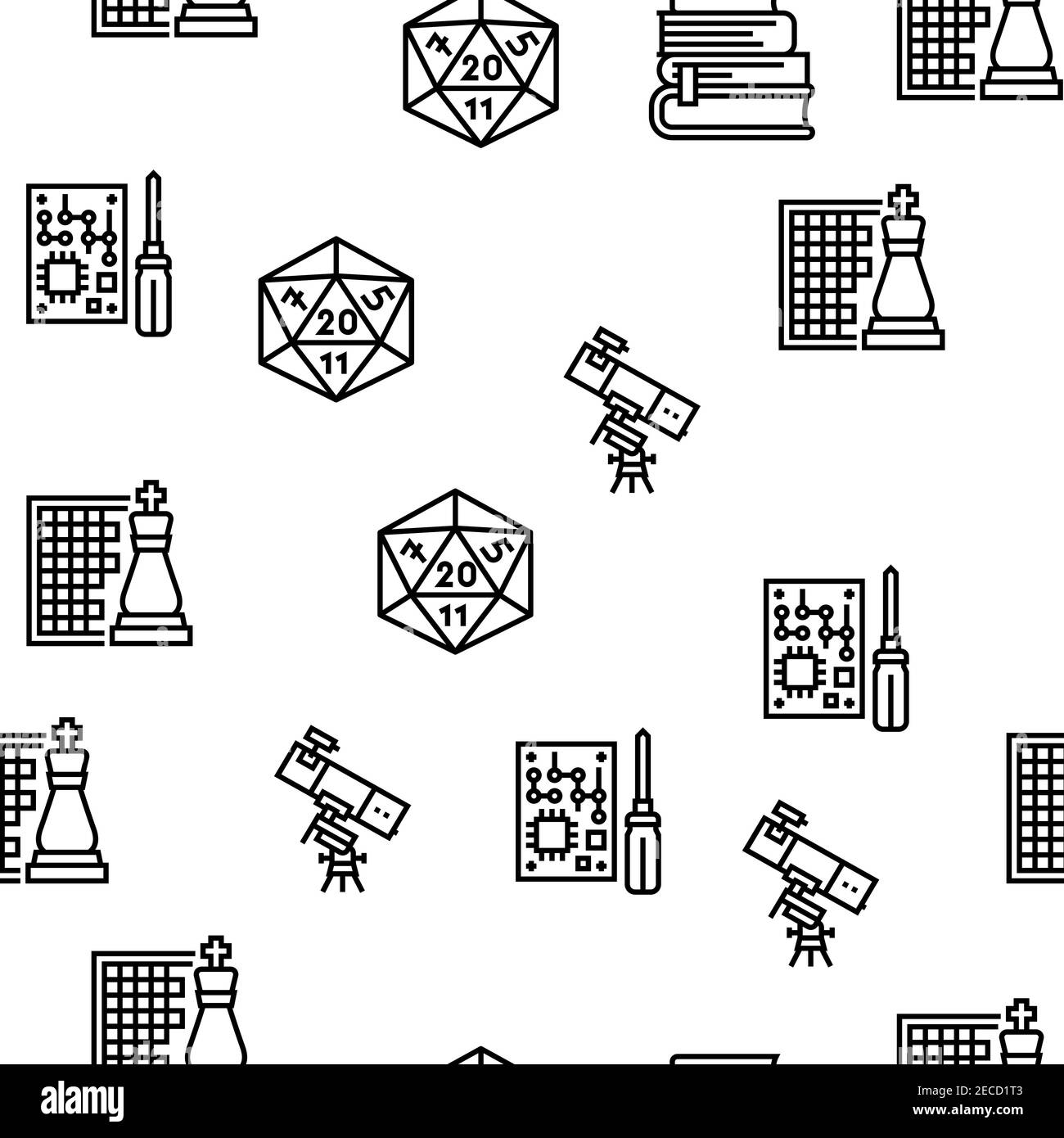 Geek, Nerd And Gamer Vector Seamless Pattern Stock Vector Image & Art ...