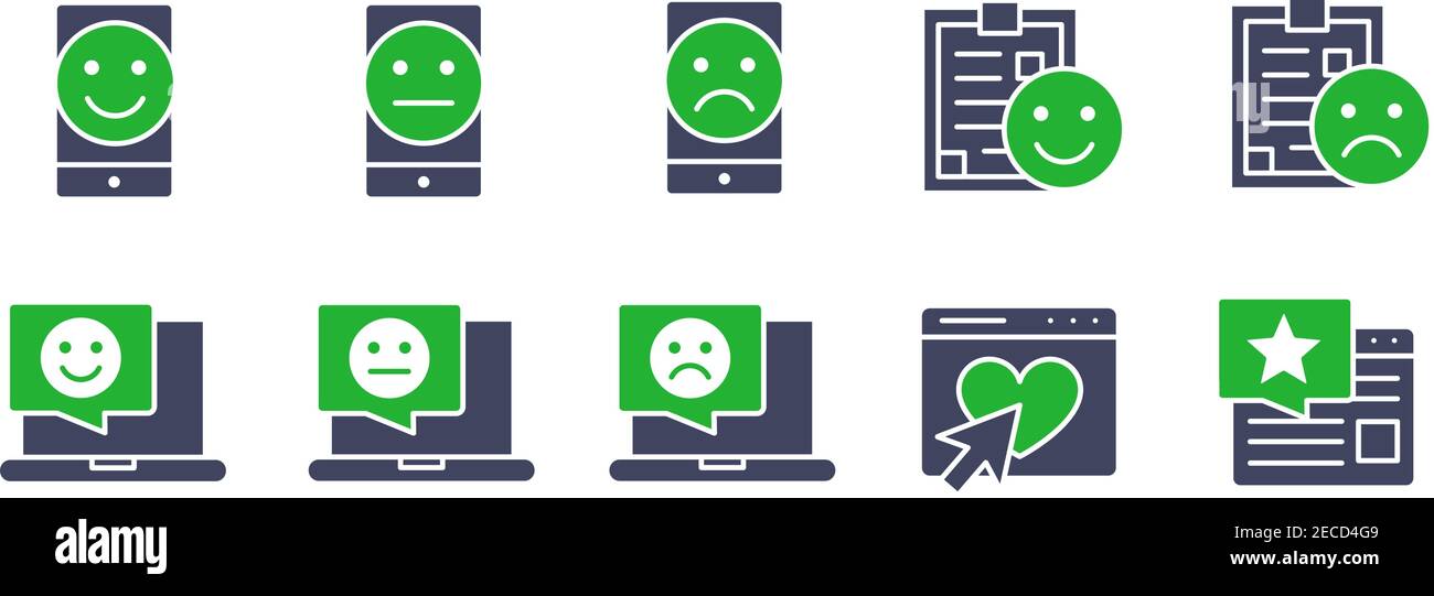 Set of feedback colored icons. Charity, testimonials, customers review ...