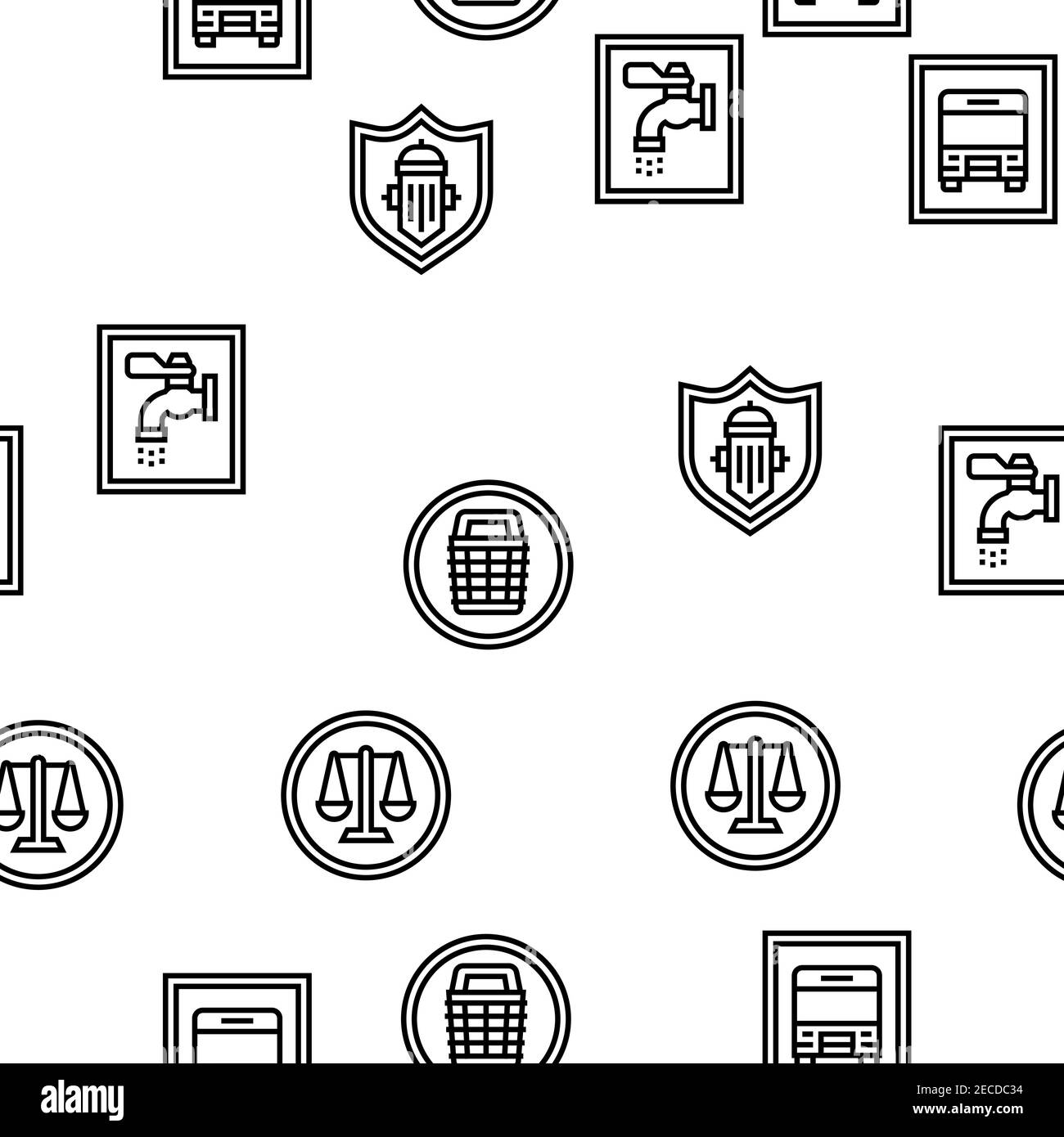 Public Service Signs Vector Seamless Pattern Stock Vector Image & Art ...