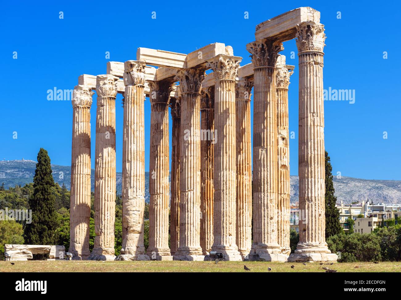 Zeus temple in Athens, Greece. It is famous monument landmark of Athens ...