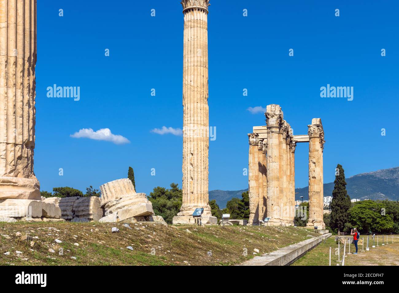 Zeus temple in Athens, Greece. It is famous monument and landmark of ...