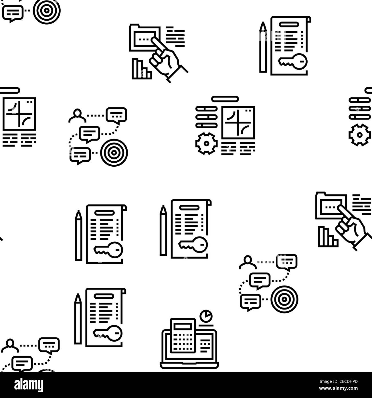Planning Work Process Vector Seamless Pattern Stock Vector Image & Art ...