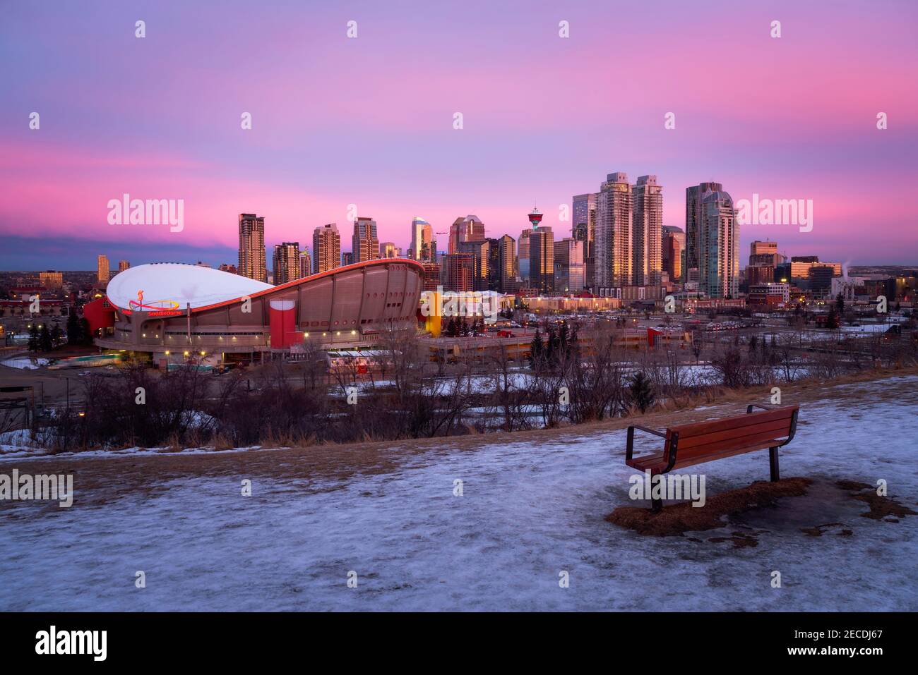 A classic view of the Calgary Skyline and the Saddledome from Scotsman ...
